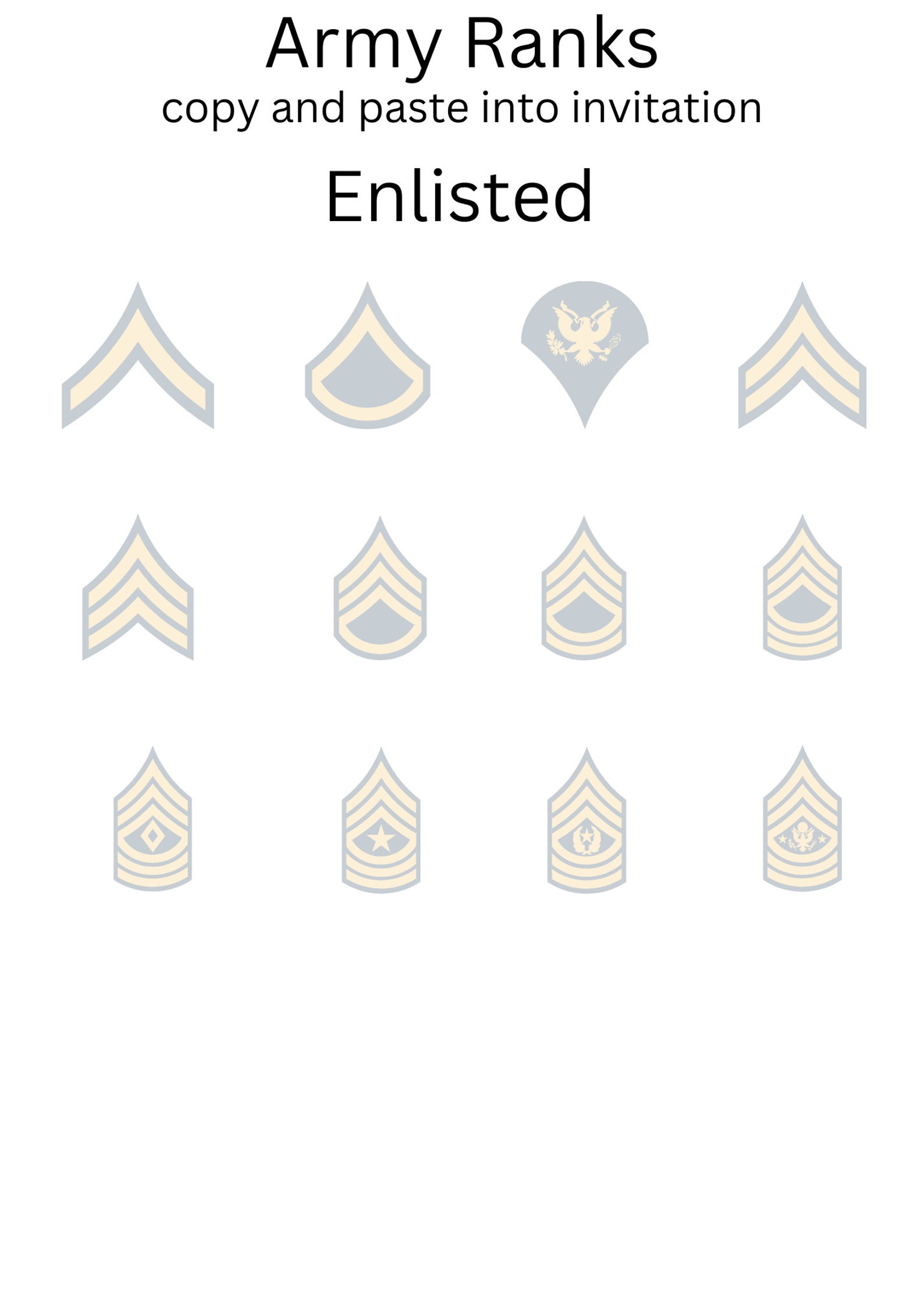 Army Promotion Invitation | Enlisted | Officer | Military | Digital ...