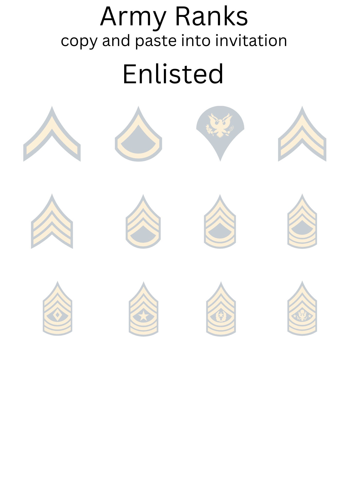 Army Promotion Invitation | Enlisted | Officer | Military | Digital ...
