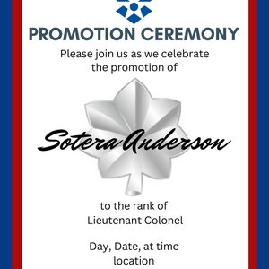 Air Force Promotion Invitation | Enlisted | Officer | Military ...