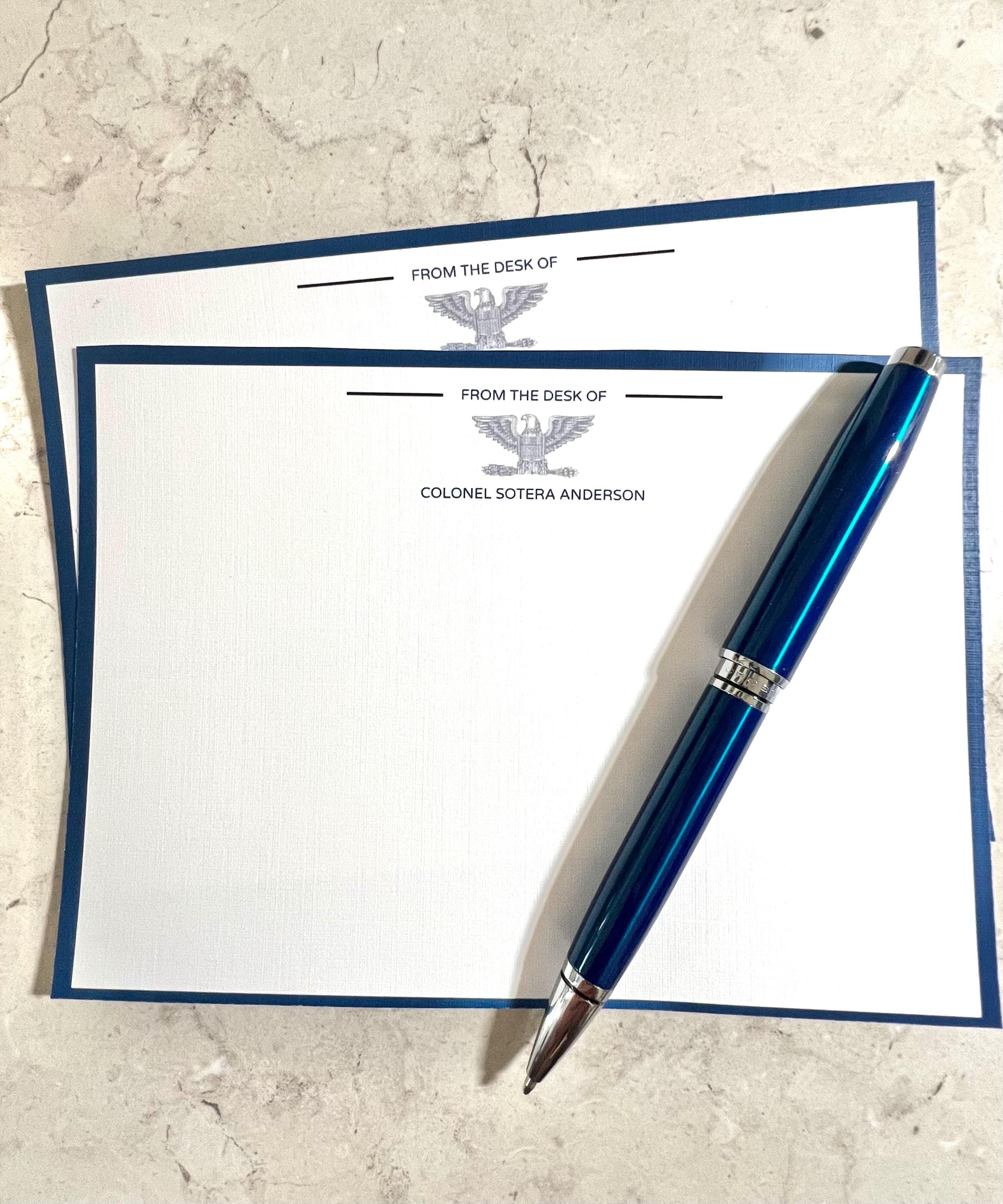 Personalized Military Air Force Stationary | Custom Air Force Notecard ...