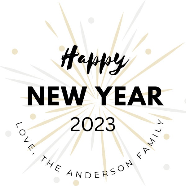 Custom Holiday Stickers | New Years Gift Labels | Gift Tags - Etsy