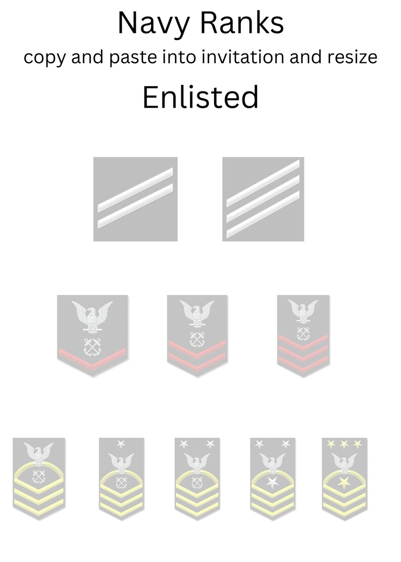Navy Promotion Invitation | Enlisted | Officer | Military | Digital ...