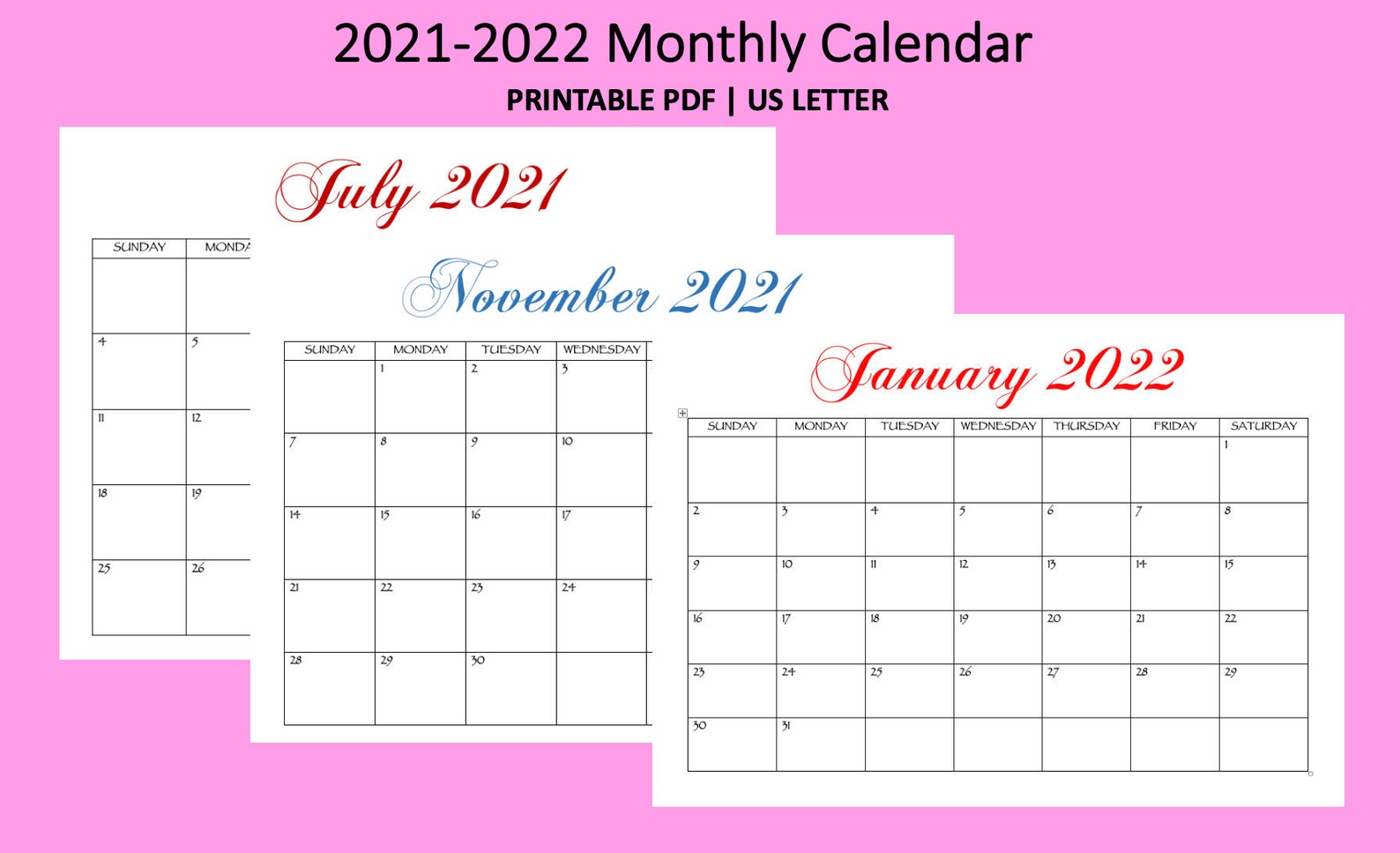 Free printable mini calendar 2022 - loopquest