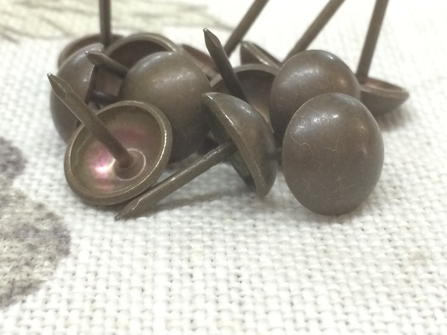 Qty. 125 Small Natural Finish Decorative Upholstery Nail/tack. Head ...