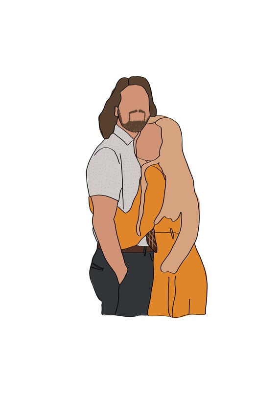 Minimalist Digital Illustration Digital Portrait Custom | Etsy
