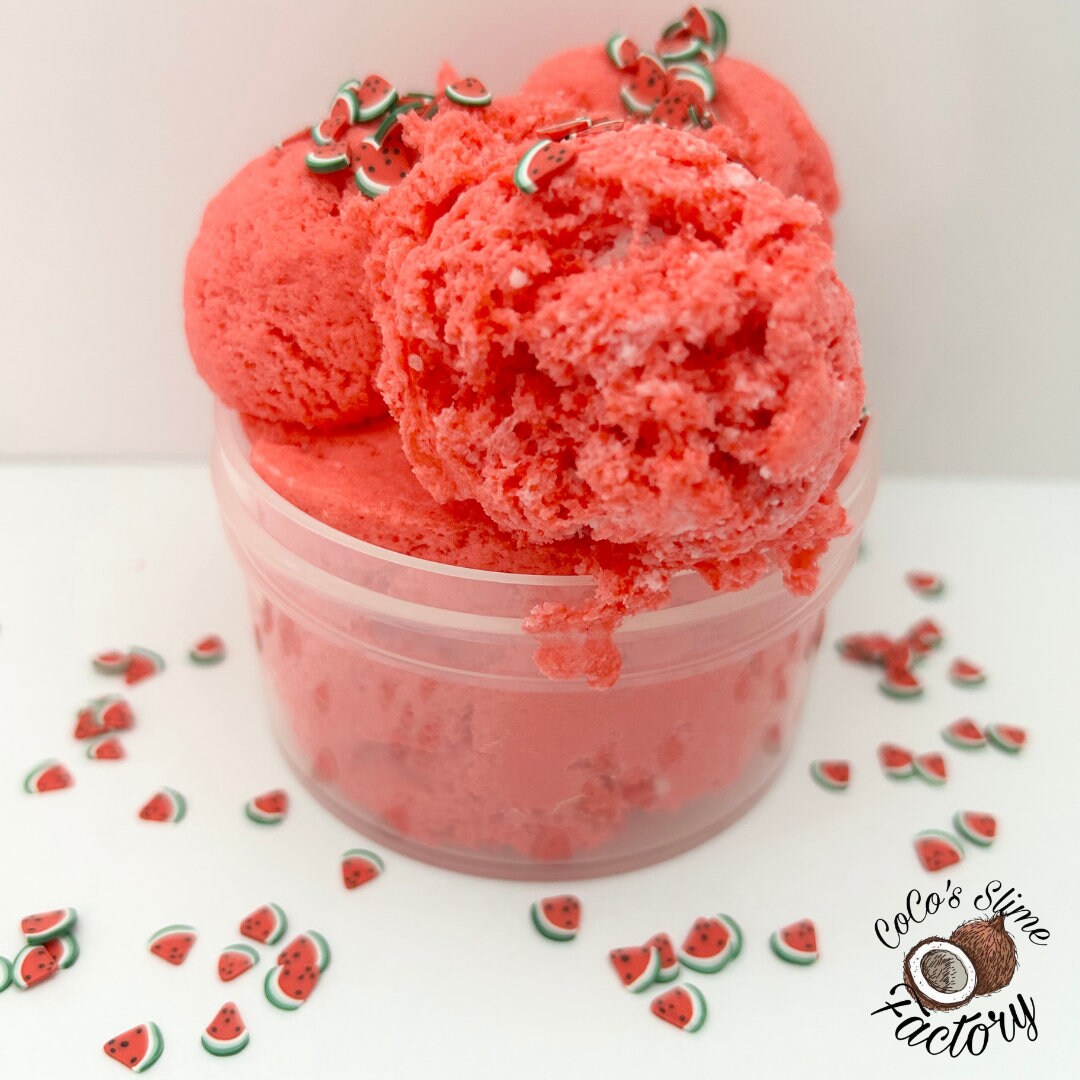 Watermelon Ice Cream Fluff Slime - Etsy