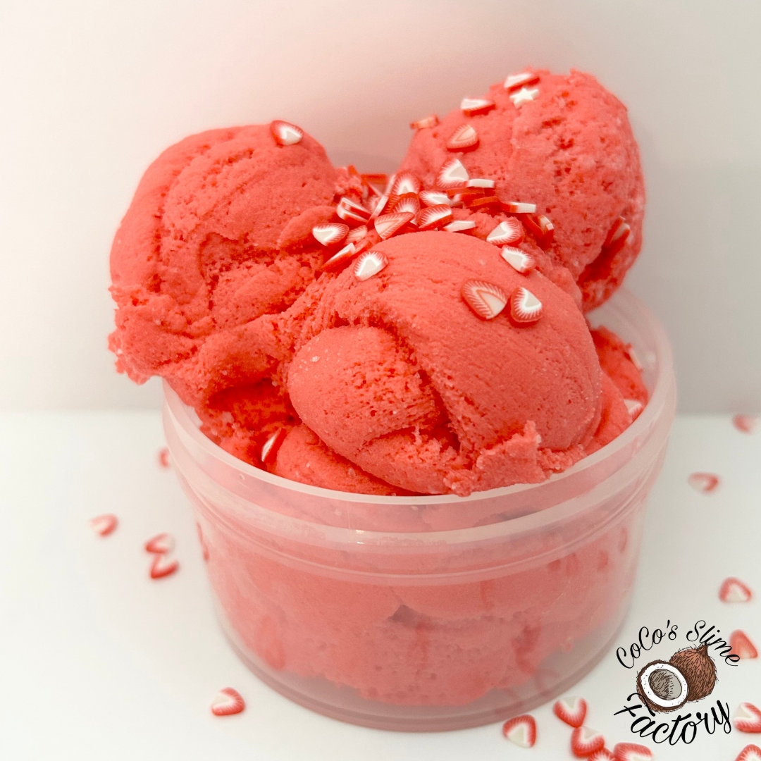 Strawberry Ice Cream Fluff Slime - Etsy