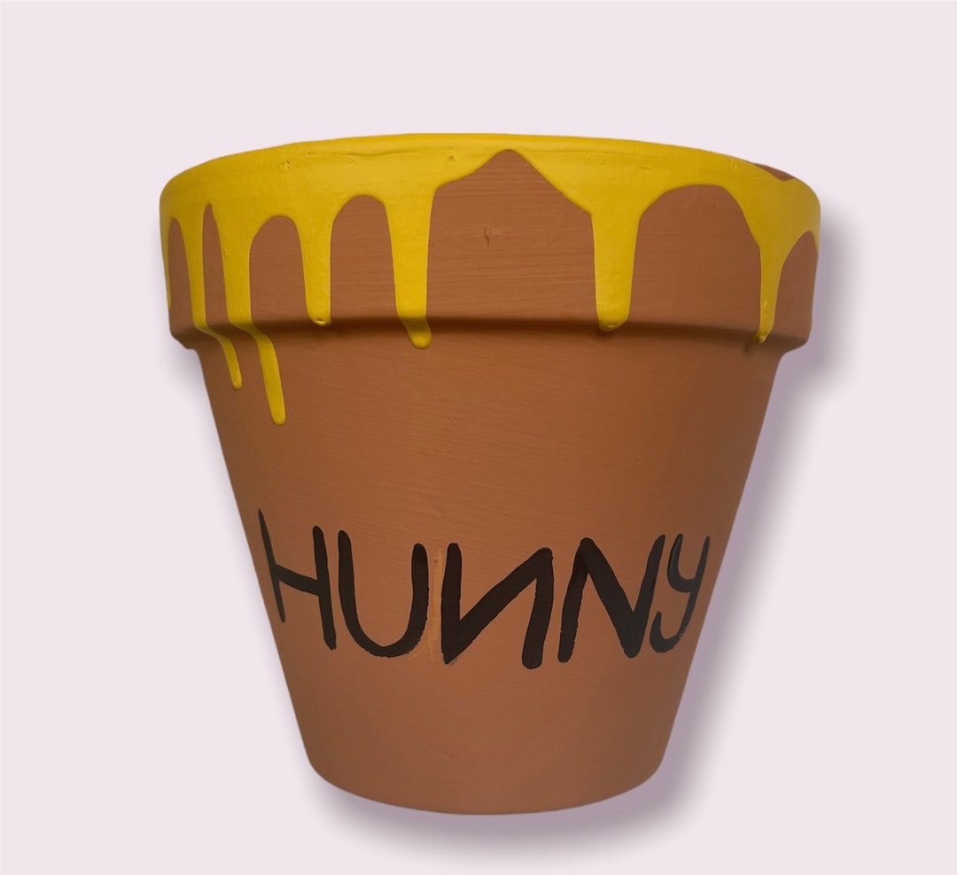 Winnie the Pooh Honey Pot - Hunny Painted in Black - Etsy