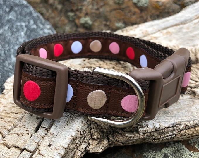 Pink Polka Dot Dog Collar Polka Dot Dog Collar Polka Dots Polka Dots ...