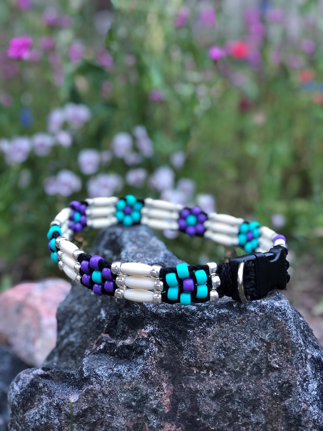 Purple Dog Collars - Beaded Dog Collars - Native American Dog Collars ...