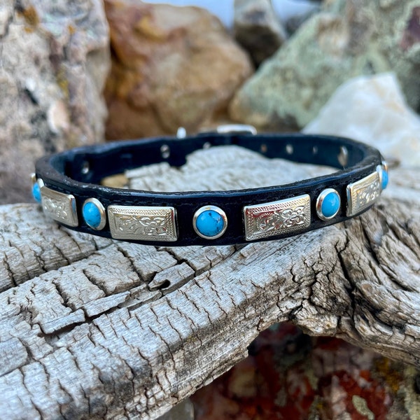 Turquoise Dog Collar - Etsy
