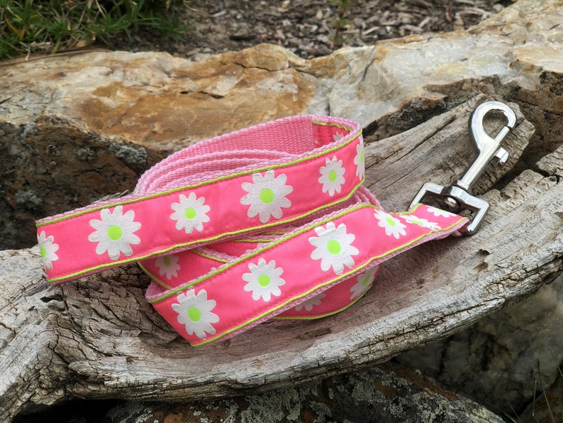 Pink Daisy Dog Collar - Daisy Dog Collars - Pink Dog Collars - Flower ...