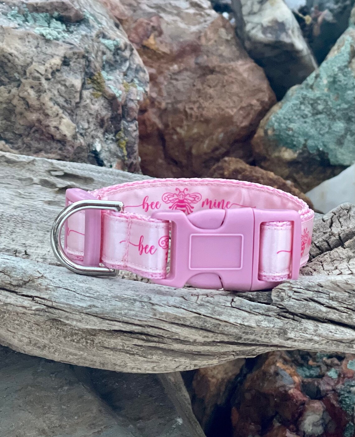 Bee Mine Dog Collar - Be My Valentine - Valentine Dog Collar - Pink ...
