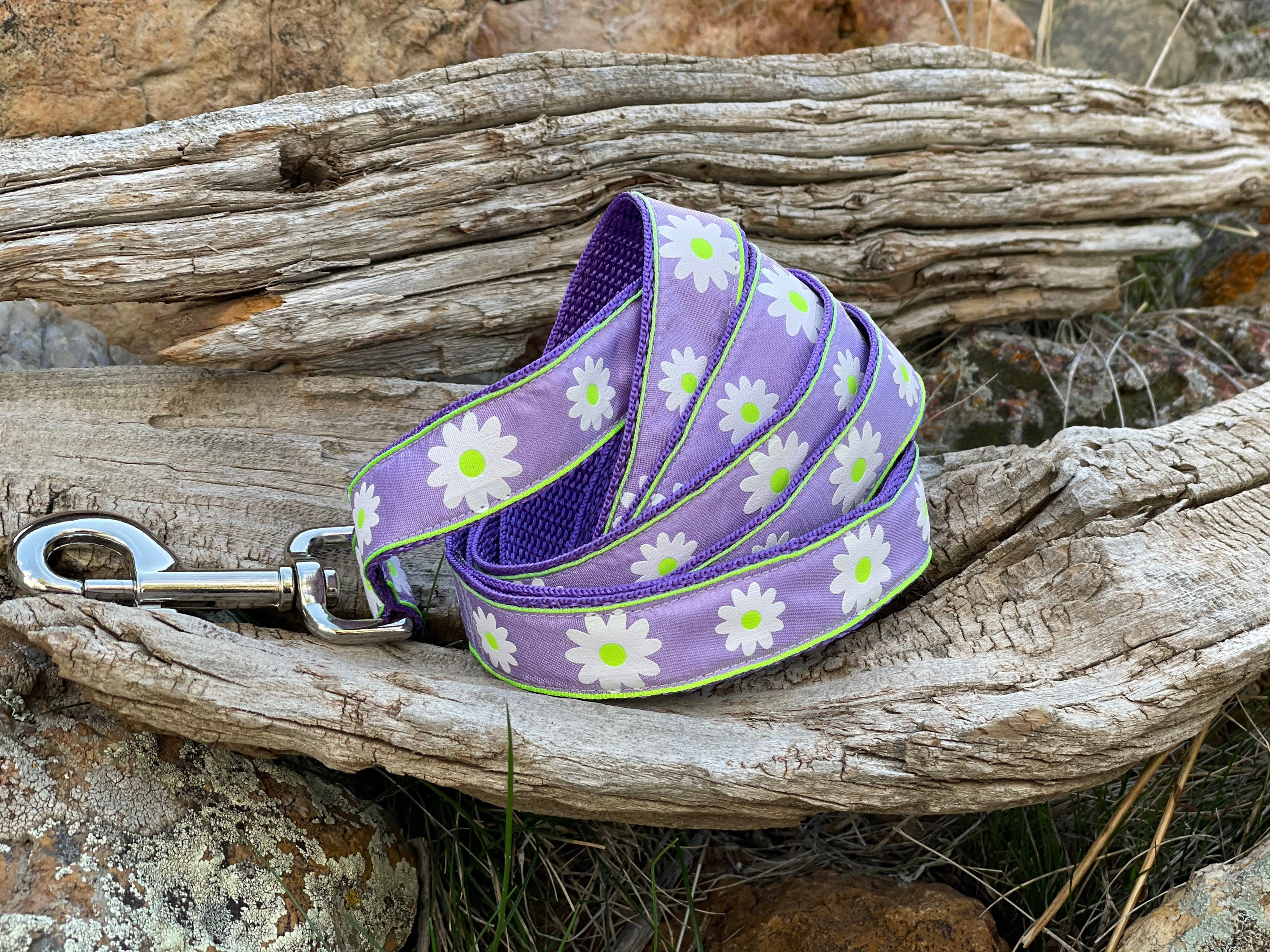 Purple Daisy Dog Leash Lavendar Daisy Dog Leash Flower Dog | Etsy