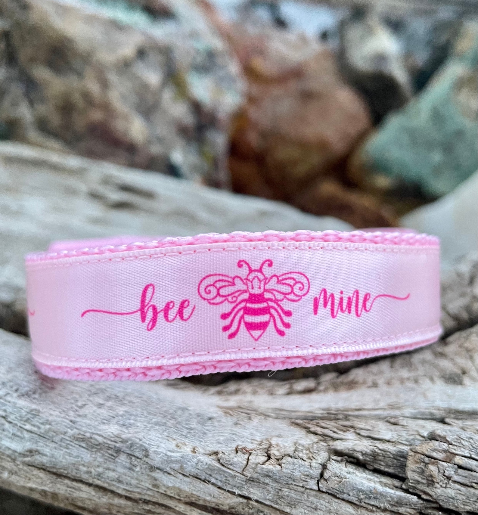 Bee Mine Dog Collar - Be My Valentine - Valentine Dog Collar - Pink ...