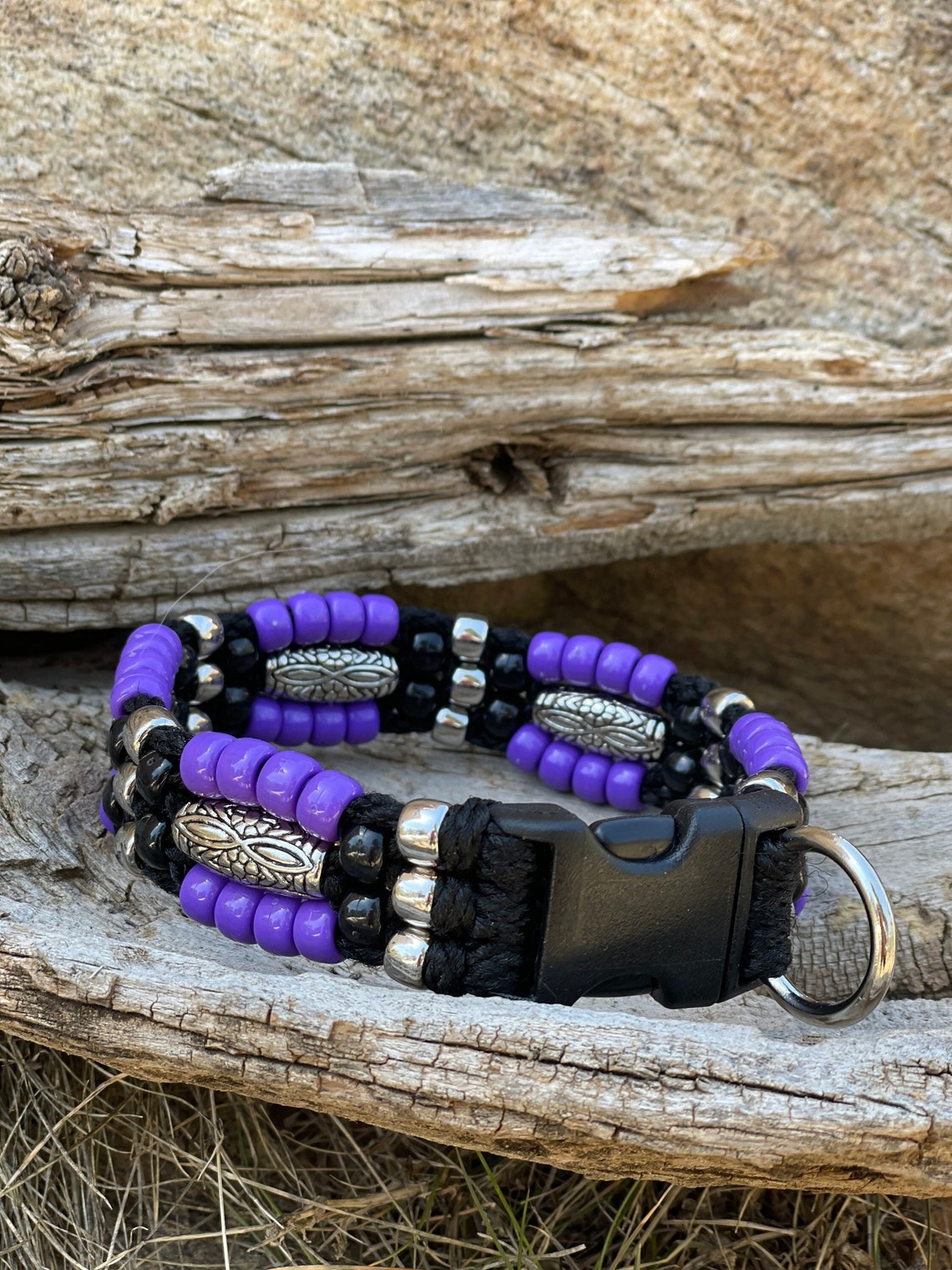 Purple Beaded Dog Collars Beaded Dog Collars Fancy Dog - Etsy