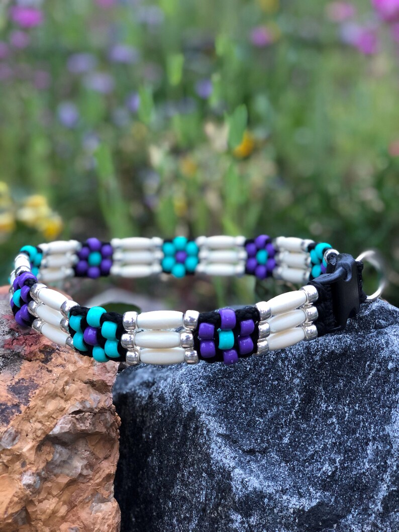 Purple Dog Collars - Beaded Dog Collars - Native American Dog Collars ...