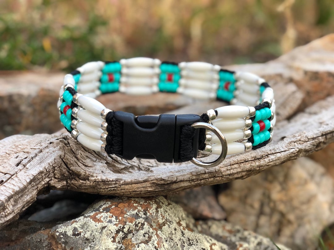 Turquoise Dog Collar - Beaded Dog Collars - Native American Dog Collars ...