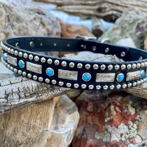 Turquoise Dog Collar - Etsy