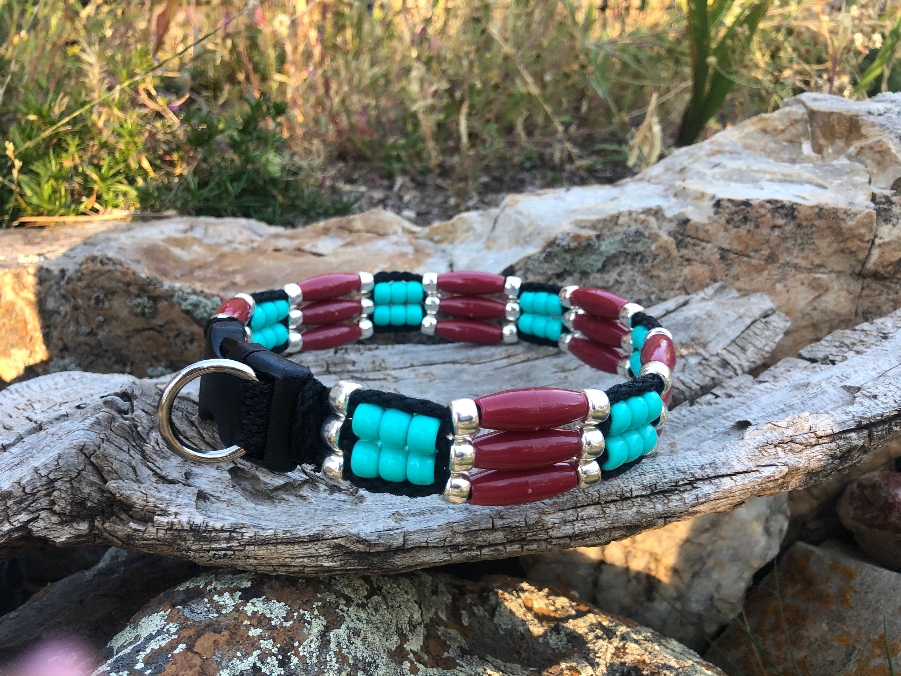Turquoise Dog Collars Beaded Dog Collars Southwest Dog | Etsy