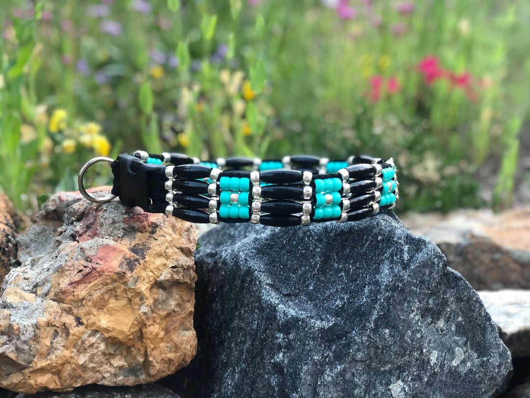 Native Inspired Dog Collars - Beaded Dog Collars - Turquoise Jewelry ...