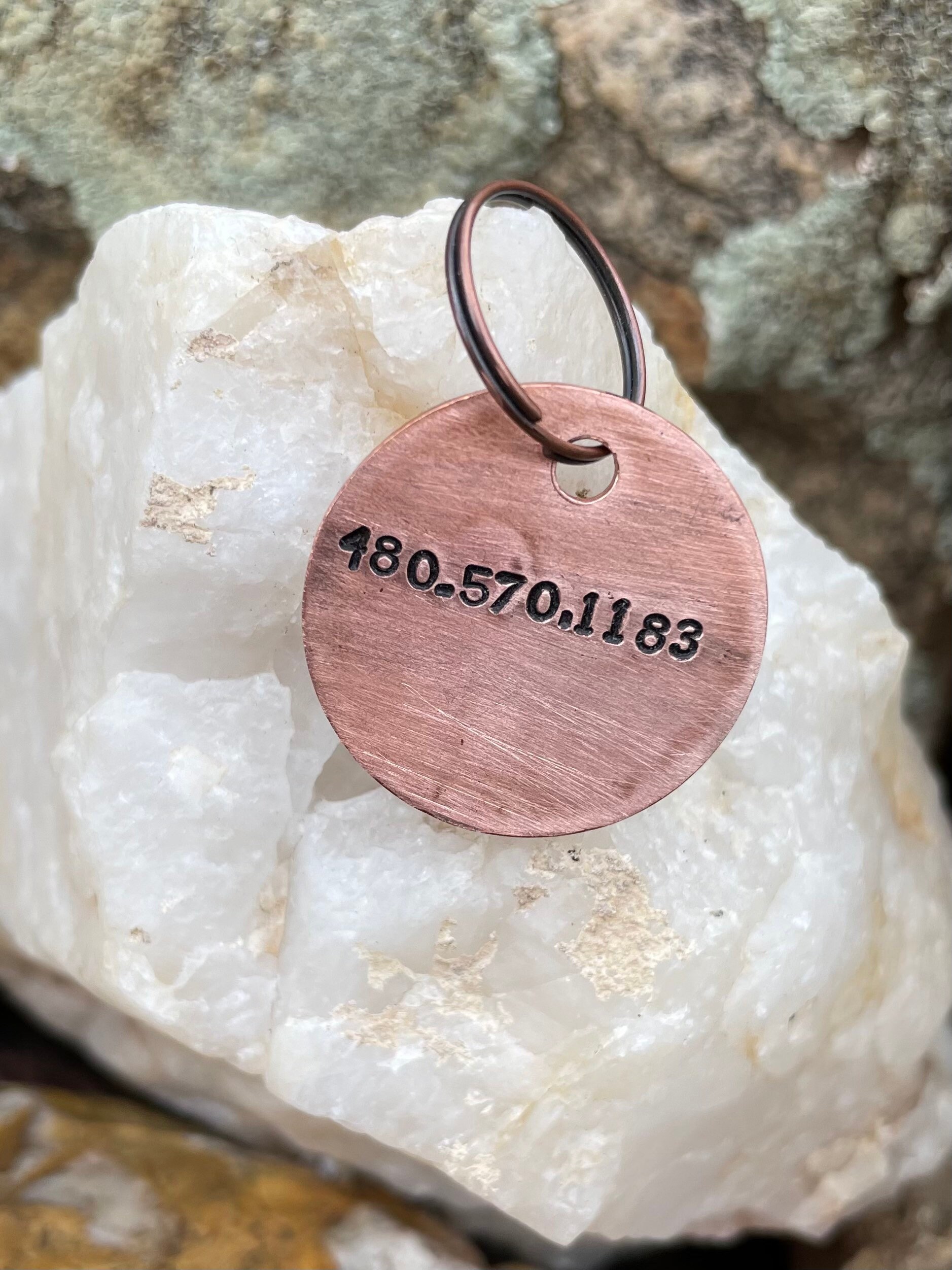 Custom Pet Tag Pet ID Tags Copper Dog Tag Personalized | Etsy