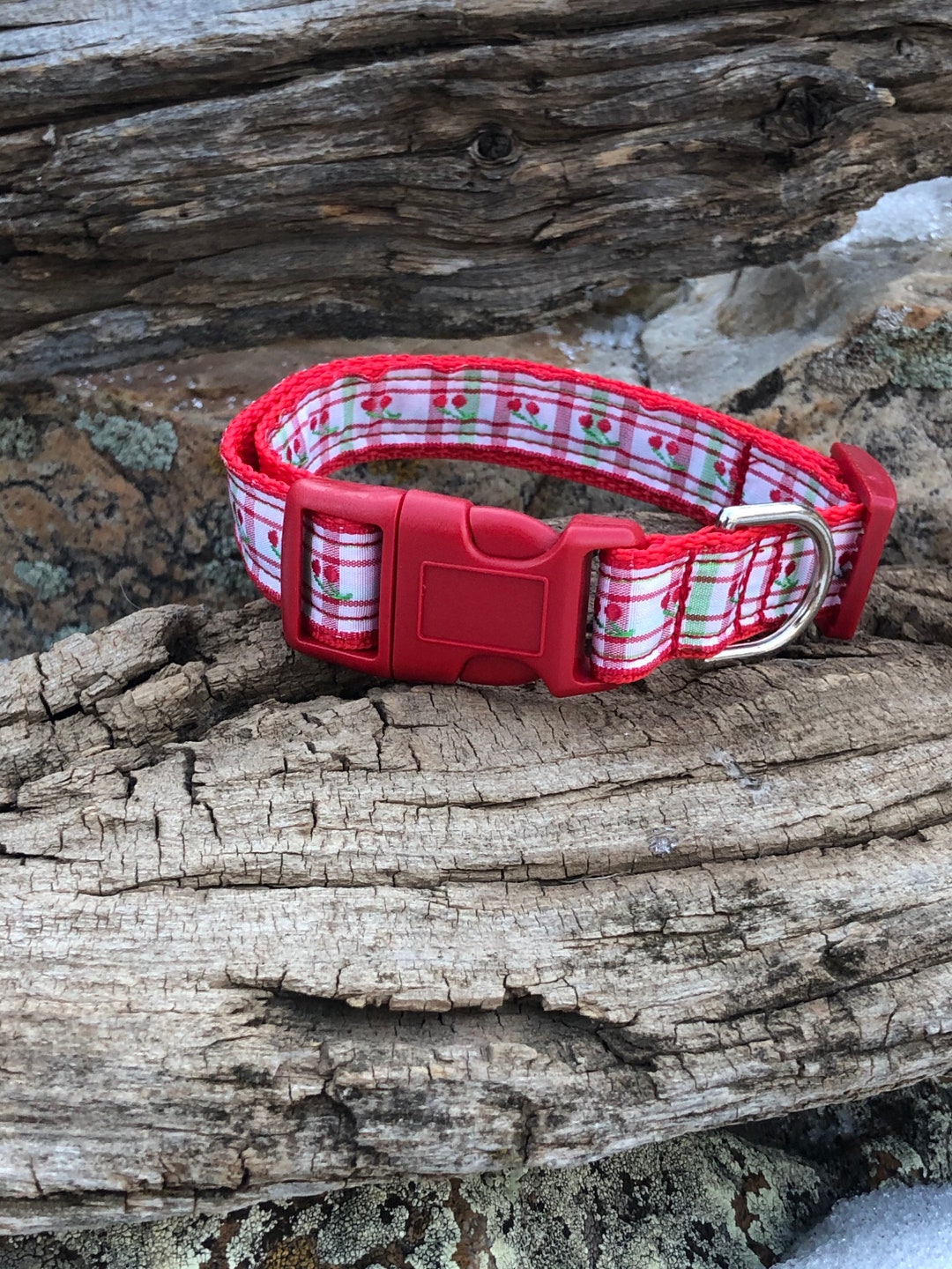 Cherry Dog Collar - Cherries - Cherry Print Design - Cherry Gifts - Red ...