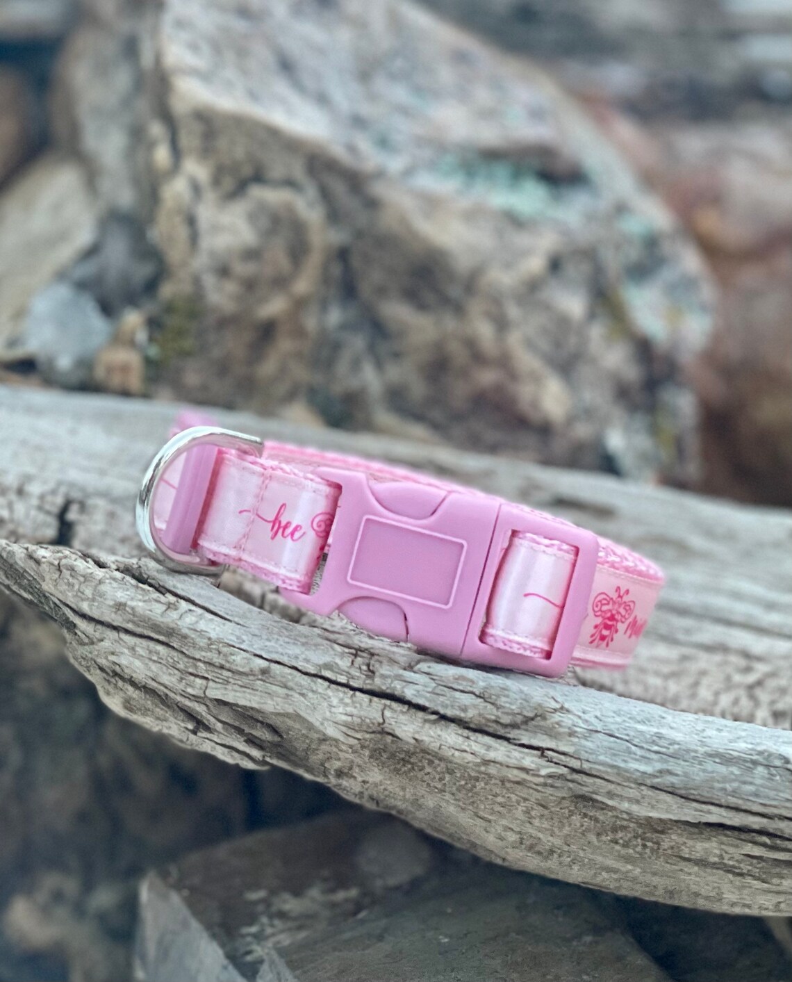 Bee Mine Dog Collar - Be My Valentine - Valentine Dog Collar - Pink ...