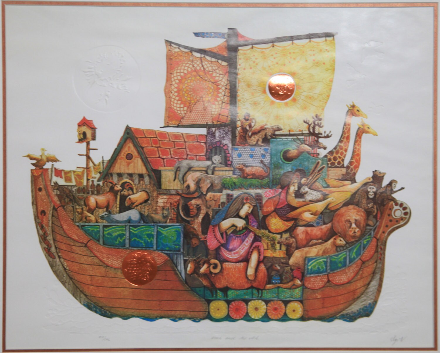 Custom Framed Limited Edition Lithograph Titled Noah and | Etsy