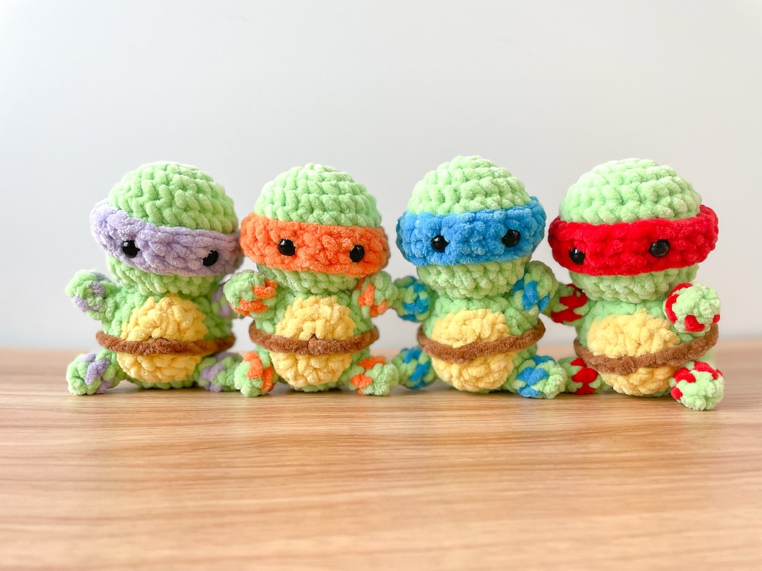 MINI Ninja Turtle Plushies - Cute Gift Toy for Kids Grandkids - Soft ...
