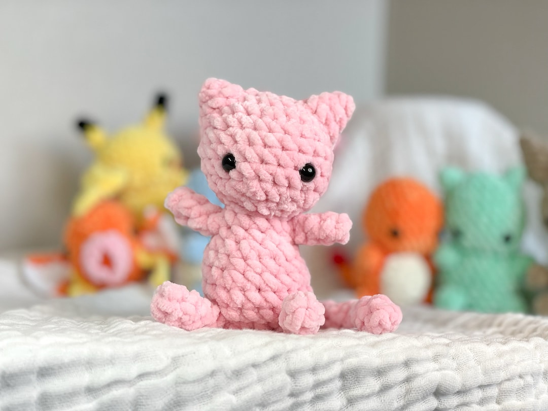 Mini Mew Plushie Pokémon Stuffed Animal Cute Gift Toy for Kids ...