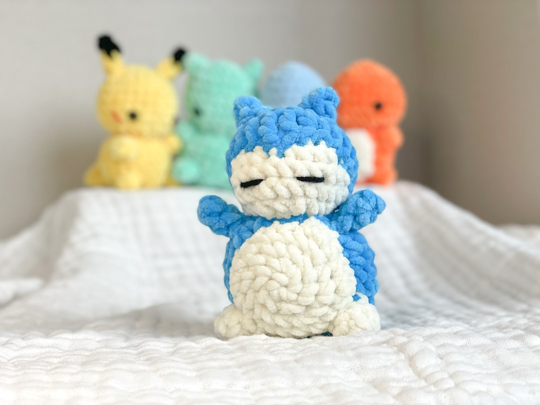 Mini Snorlax Plushie Pokémon Stuffed Animal - Cute Gift Toy for Kids ...