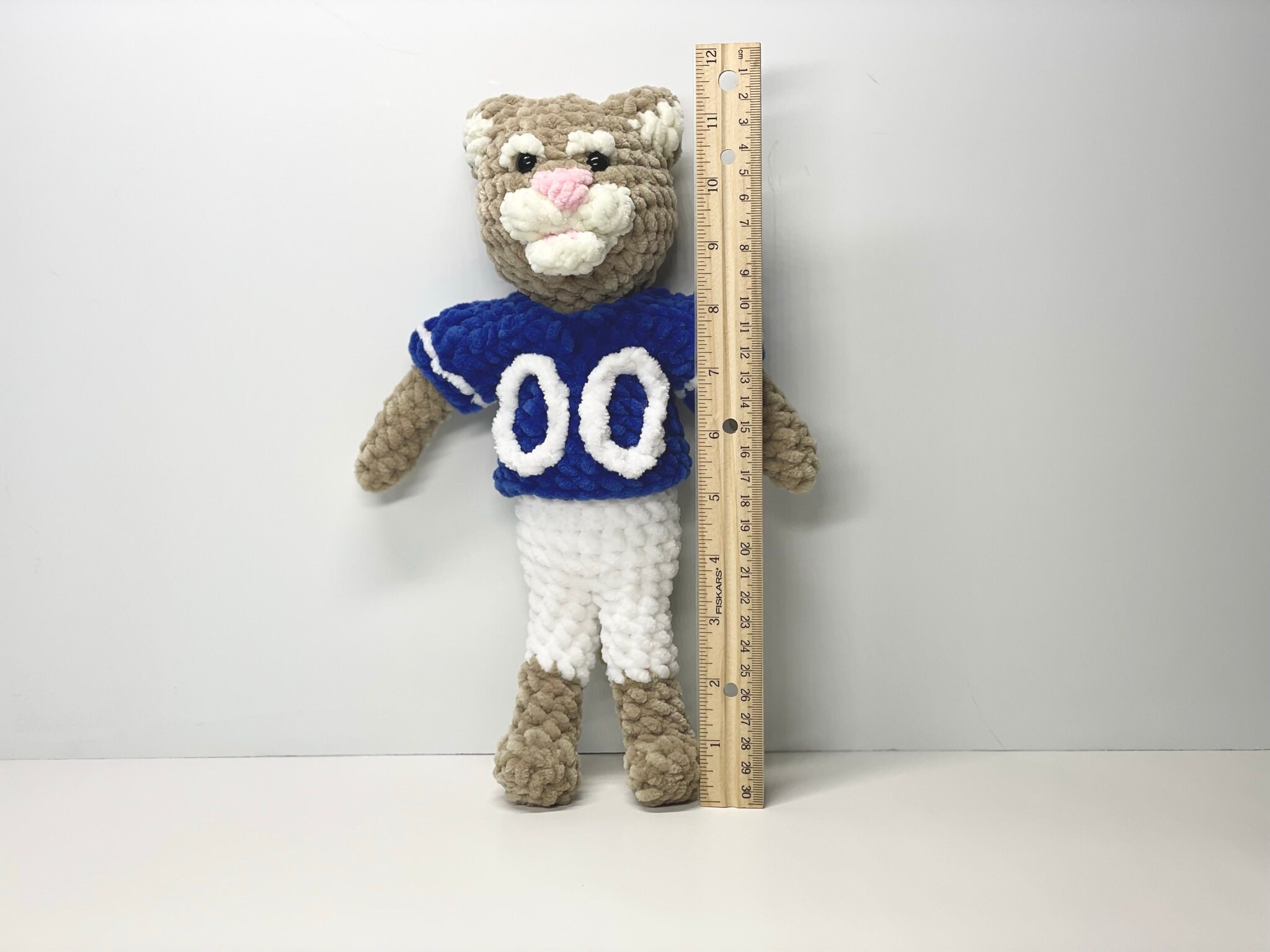 Medium Cosmo Cougar Mascot Plushie Amigurumi Crochet Character Stuffed ...