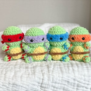 MINI Ninja Turtle Plushies - Cute Gift Toy for Kids Grandkids - Soft ...