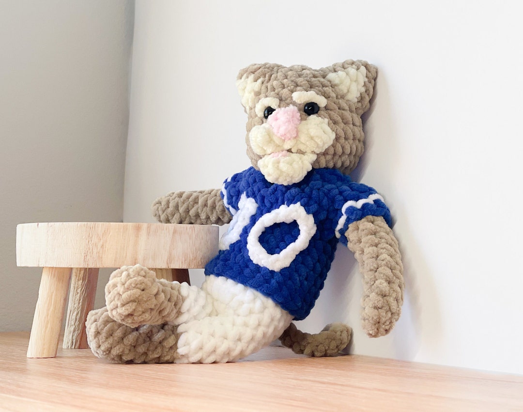 Medium Cosmo Cougar Mascot Plushie - Amigurumi Crochet Character ...