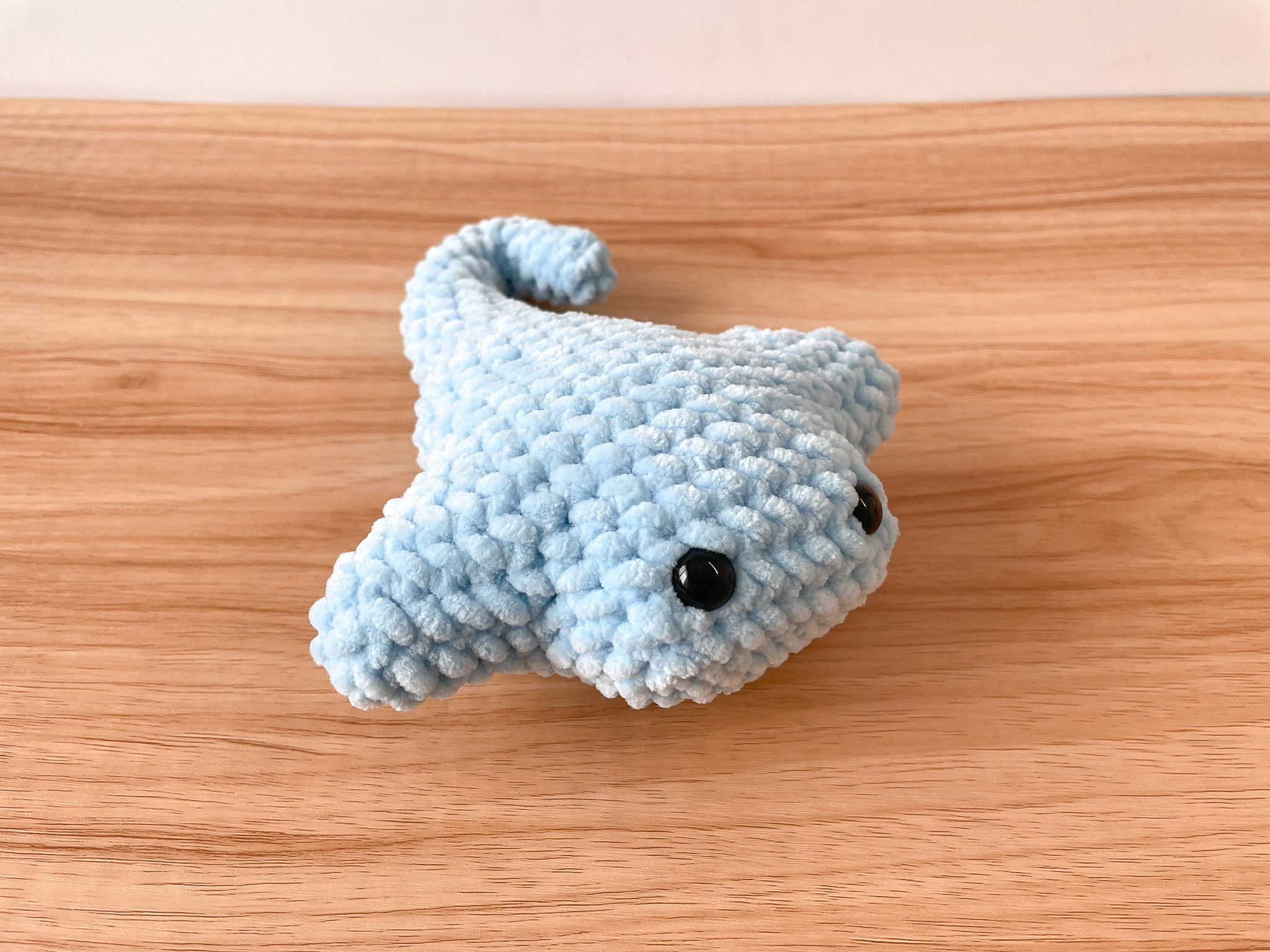 Mini Sting Ray Plushie Amigurumi Crochet Ocean Marina, Stuffed Animal ...