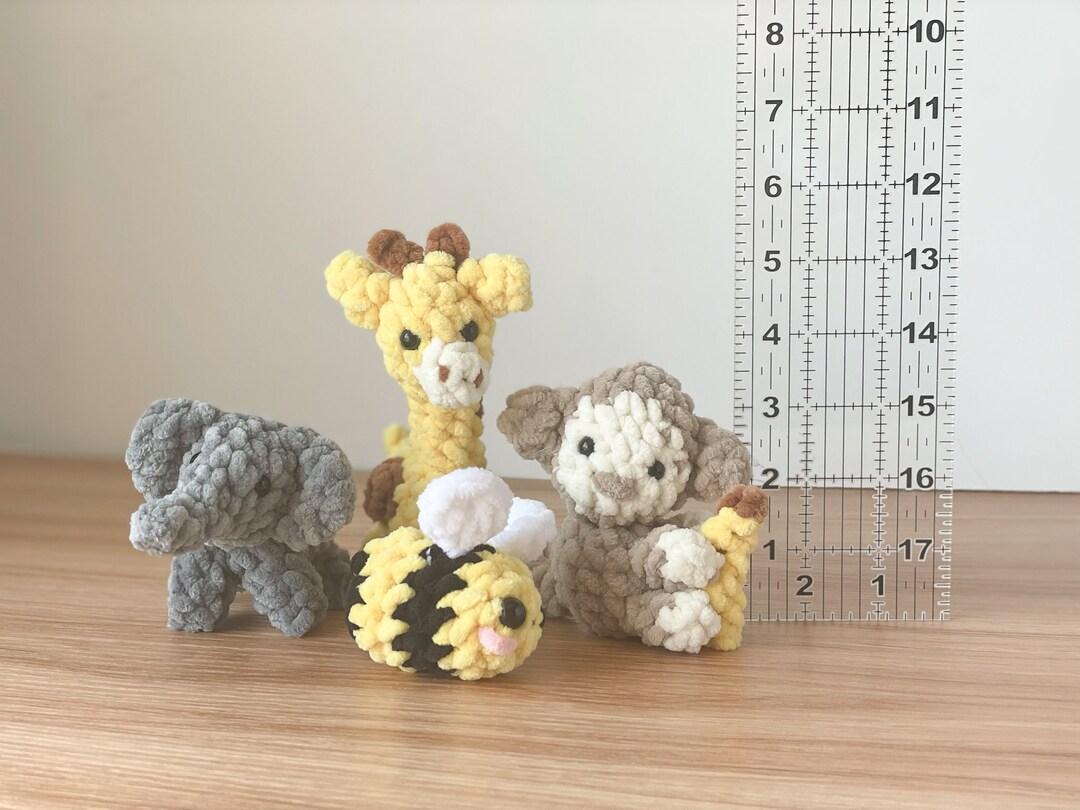 Itty Bitty Mini Animal Plushie - Amigurumi Crochet, Stuffed Animal ...