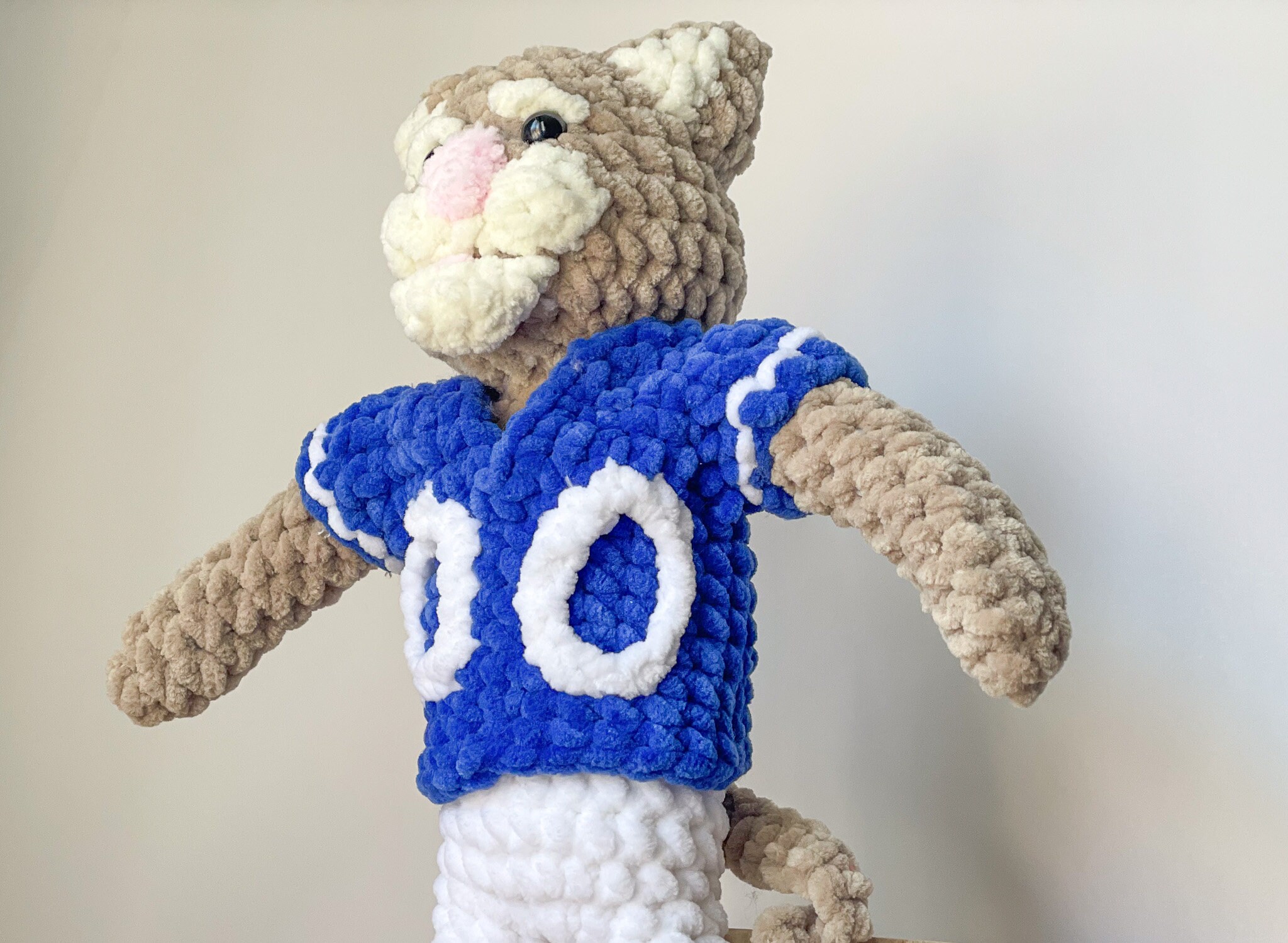 Medium Cosmo Cougar Mascot Plushie Amigurumi Crochet Character Stuffed ...