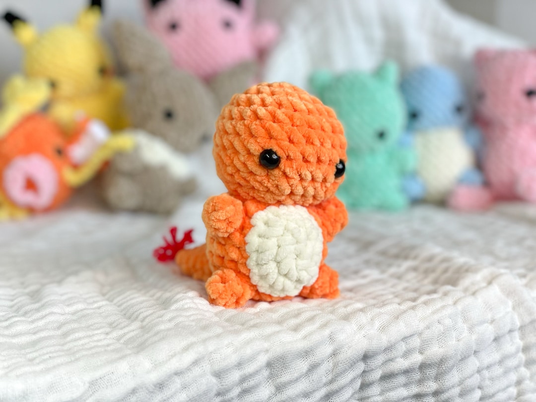 Mini Charmander Plushie Pokémon Stuffed Animal - Cute Gift Toy for Kids ...