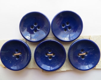 Cobalt Blue Glass Buttons - Etsy