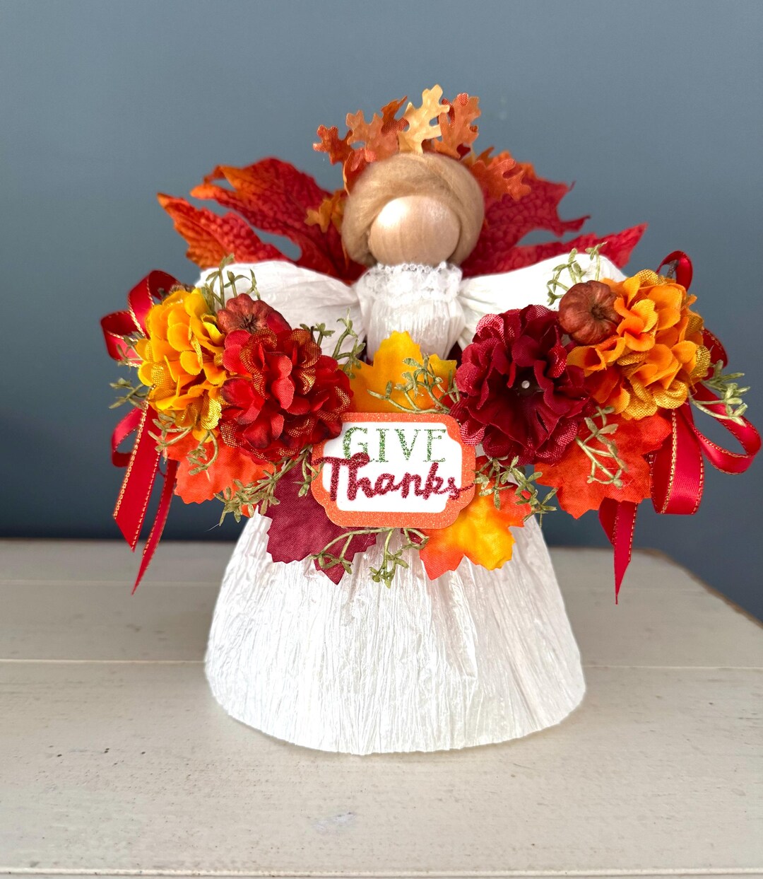 Fall Angel Decorative Handmade Doll: Autumn Corn Husk Table Angel - Etsy
