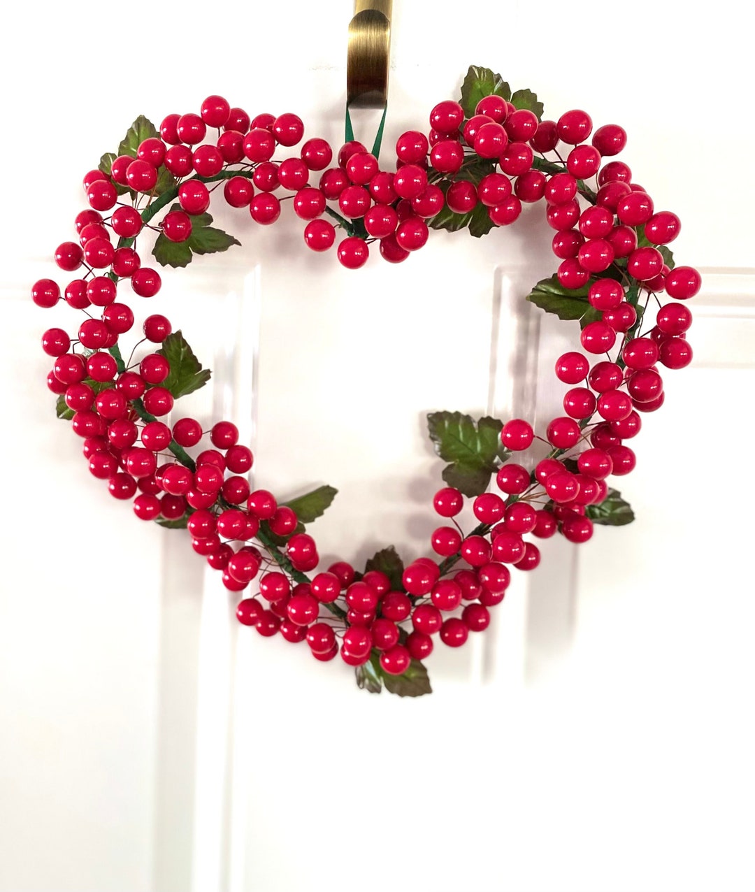 Berry Heart Wreath. Love Decor. Heart Wall Hanging. Unique Valentine’s ...