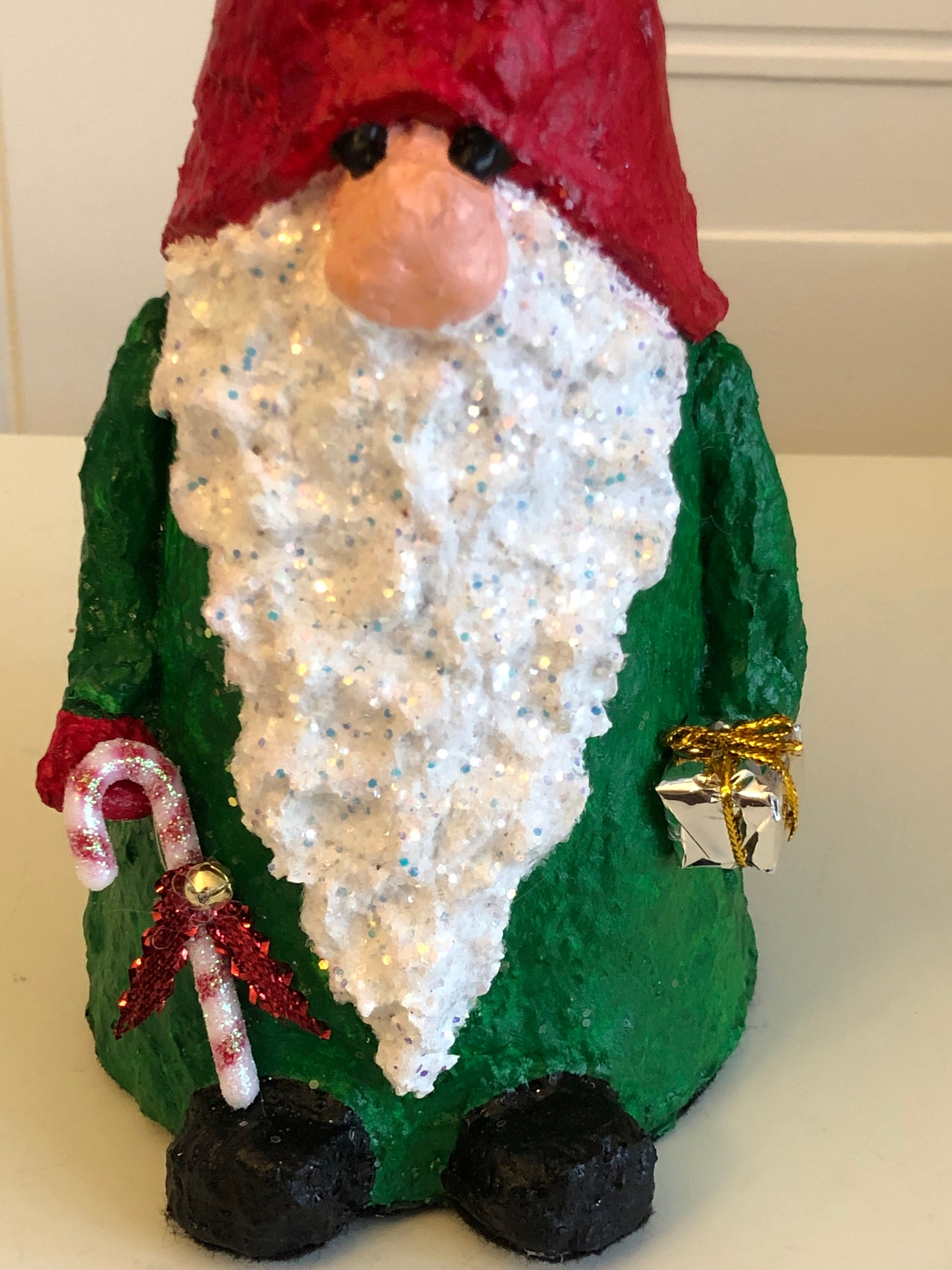 Handmade Paper Mache Christmas Gnome: OOAK Holiday Decor - Etsy