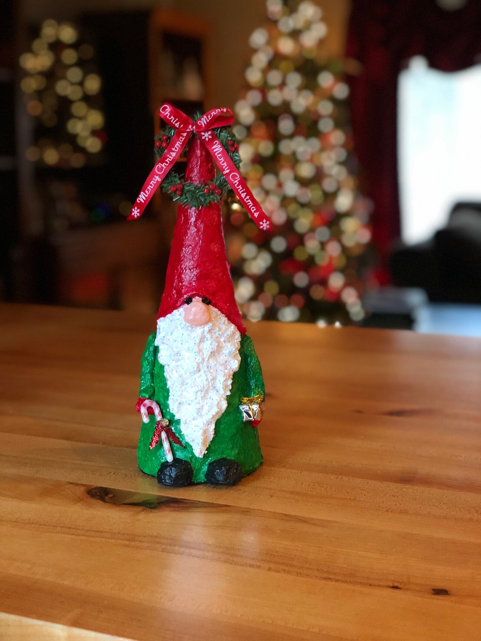 Handmade Paper Mache Christmas Gnome: OOAK Holiday Decor - Etsy
