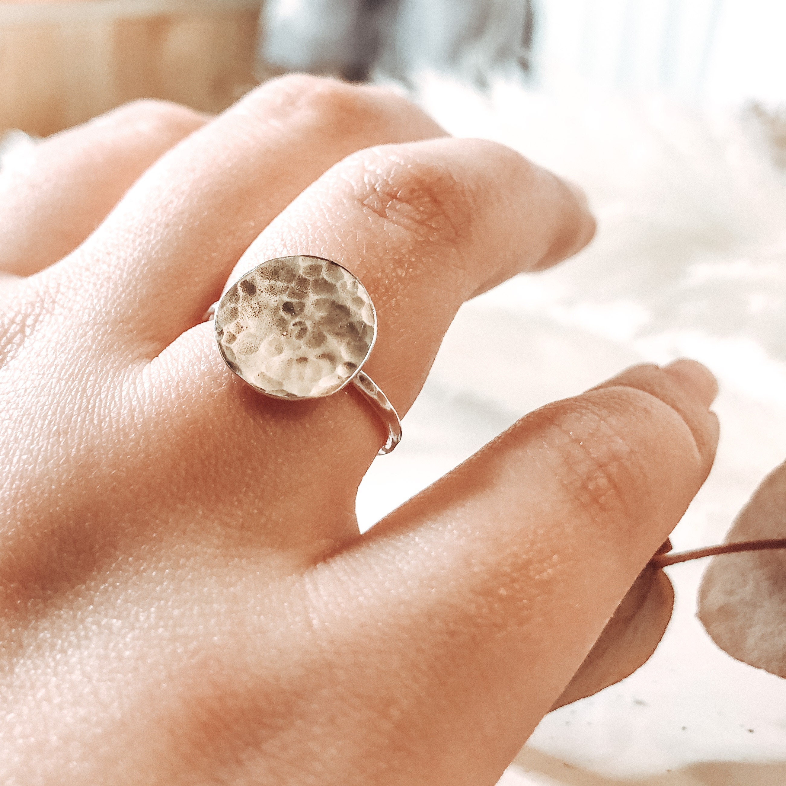 Sterling Silver Full Moon Luna Ring Statement Ring | Etsy