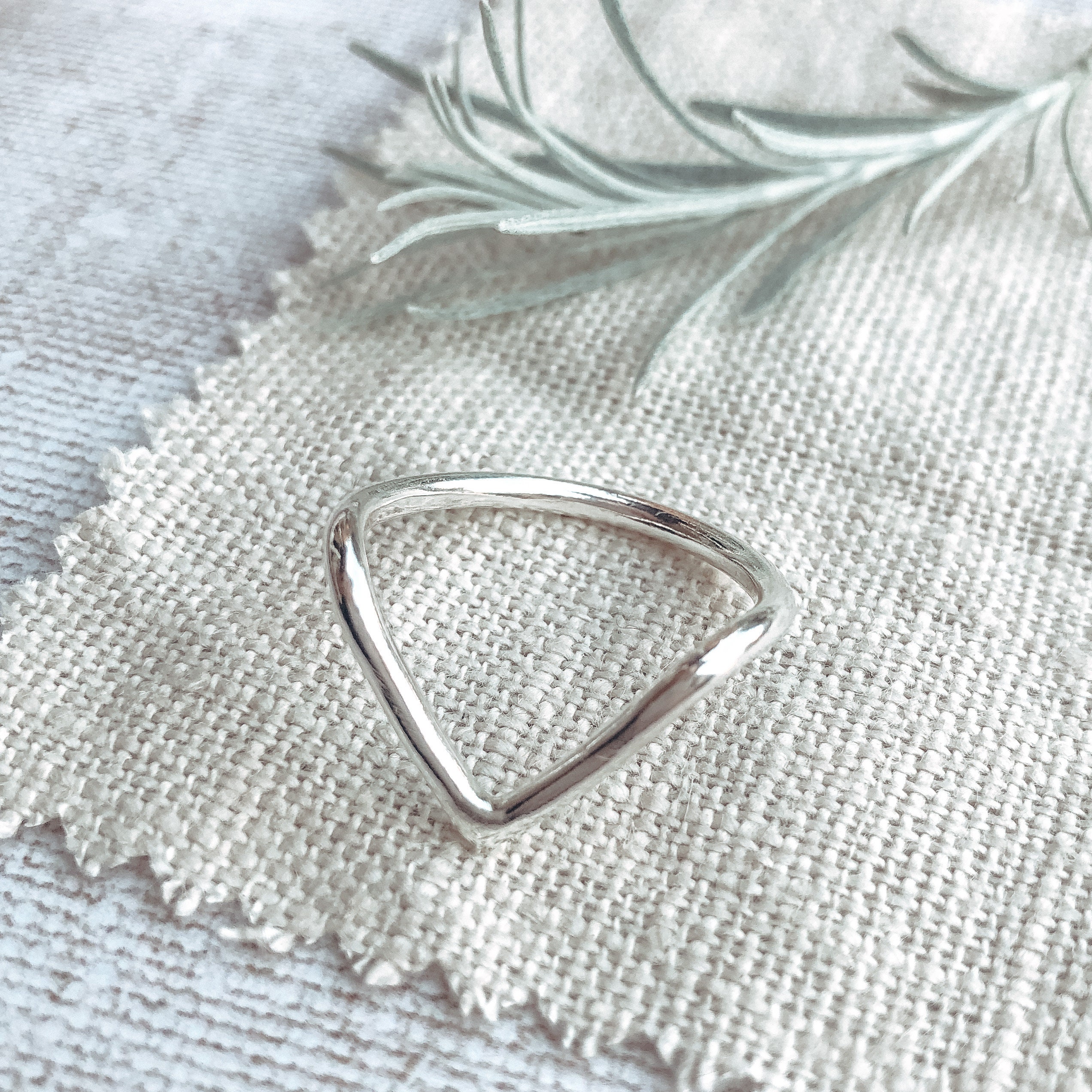 Sterling Silver Wishbone Ring Stacking Ring Nature - Etsy