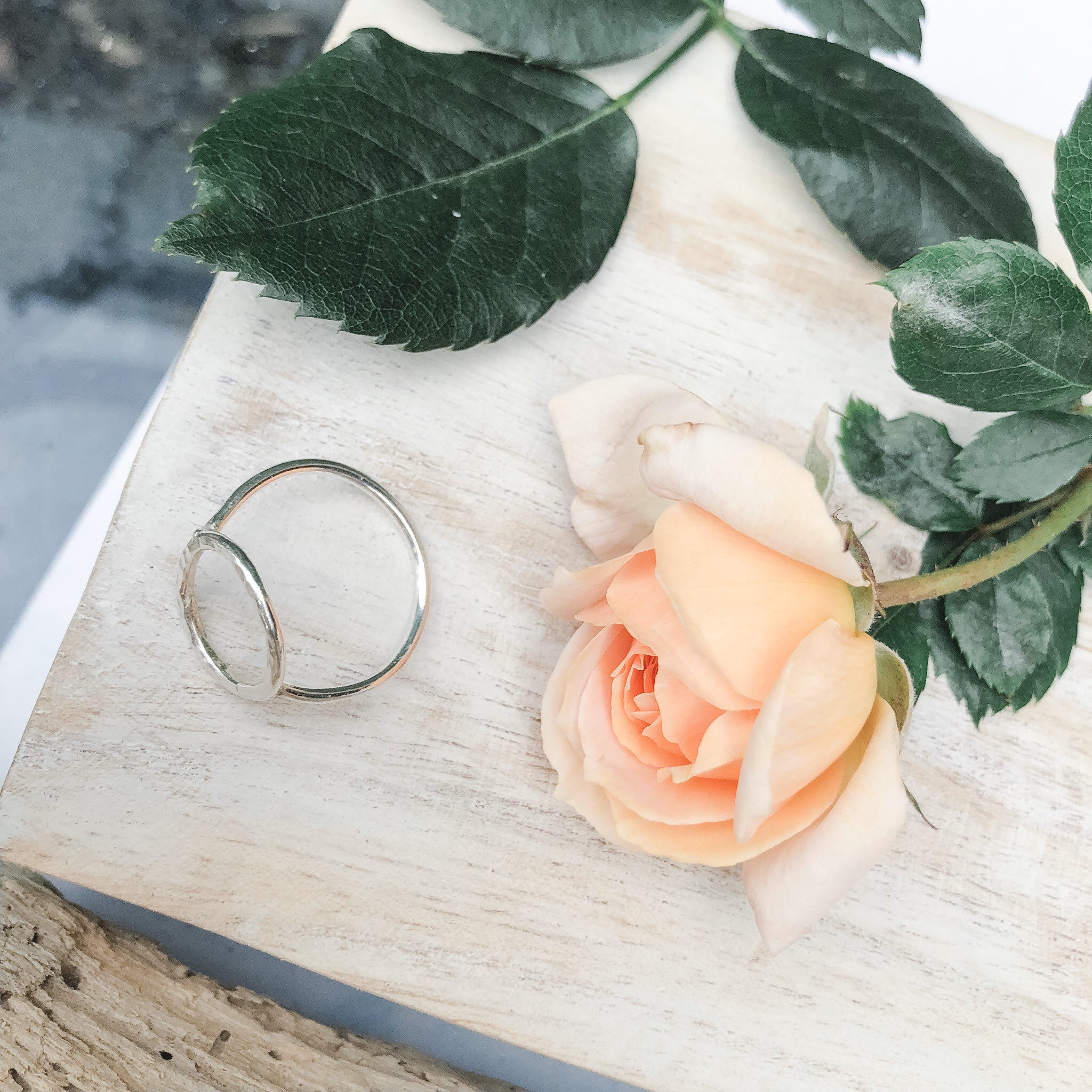 Sterling Silver Hammered Karma Circle Ring | Geometric Ring | Karma ...