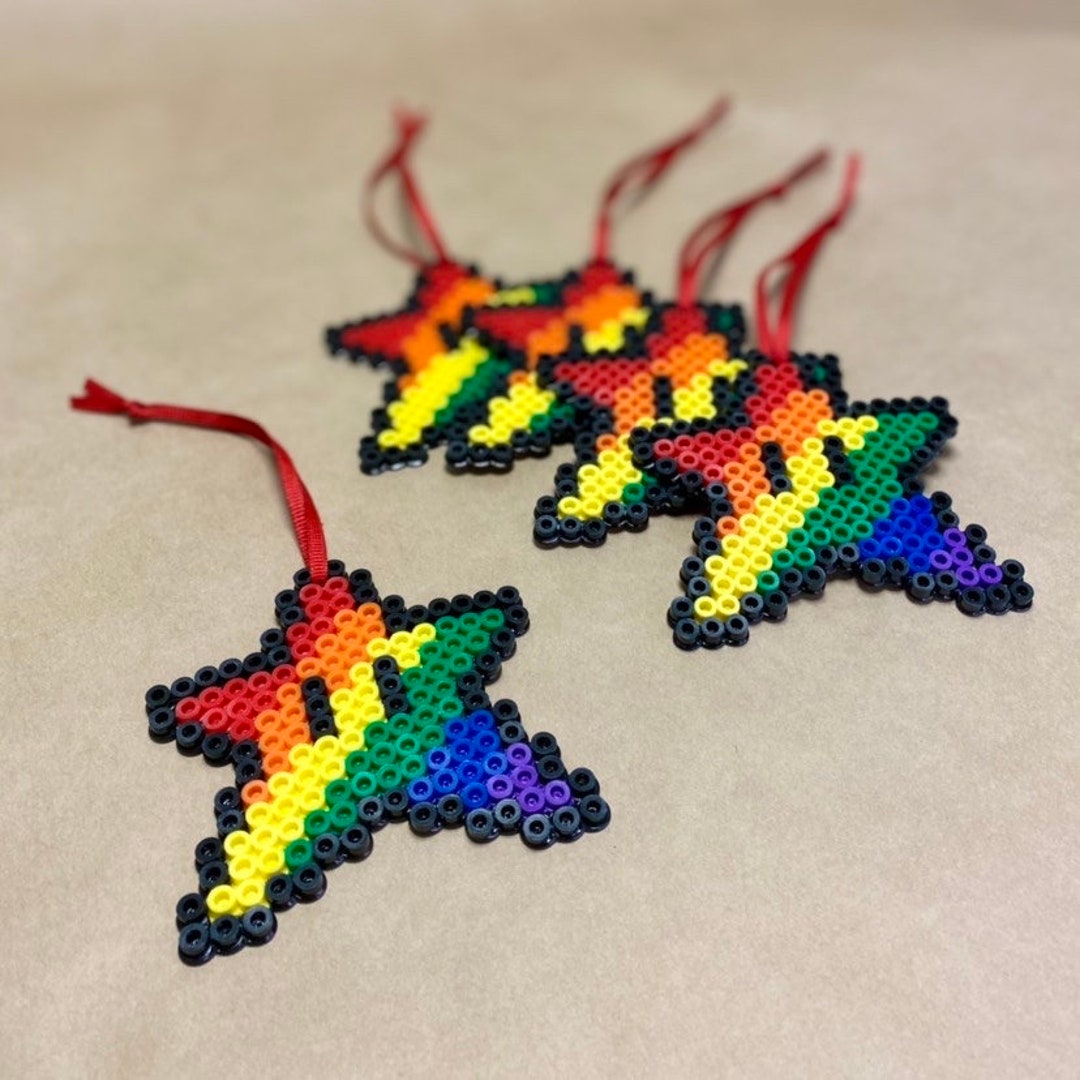 Super Mario Rainbow Star Ornaments Large set of 5 - Etsy