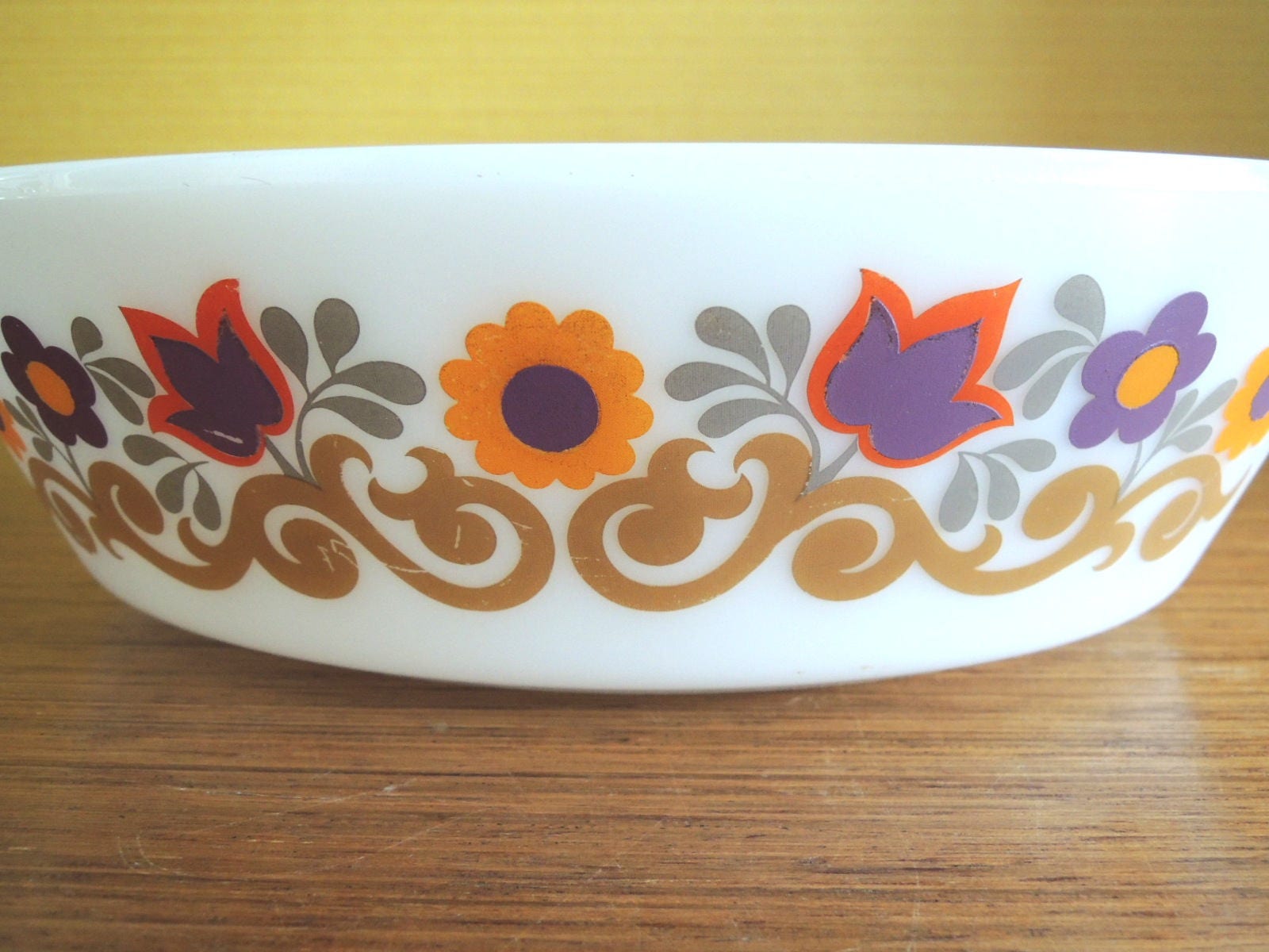 Vintage 60s Jaj Pyrex Briarwood Pattern Oval Casserole Dish / - Etsy UK