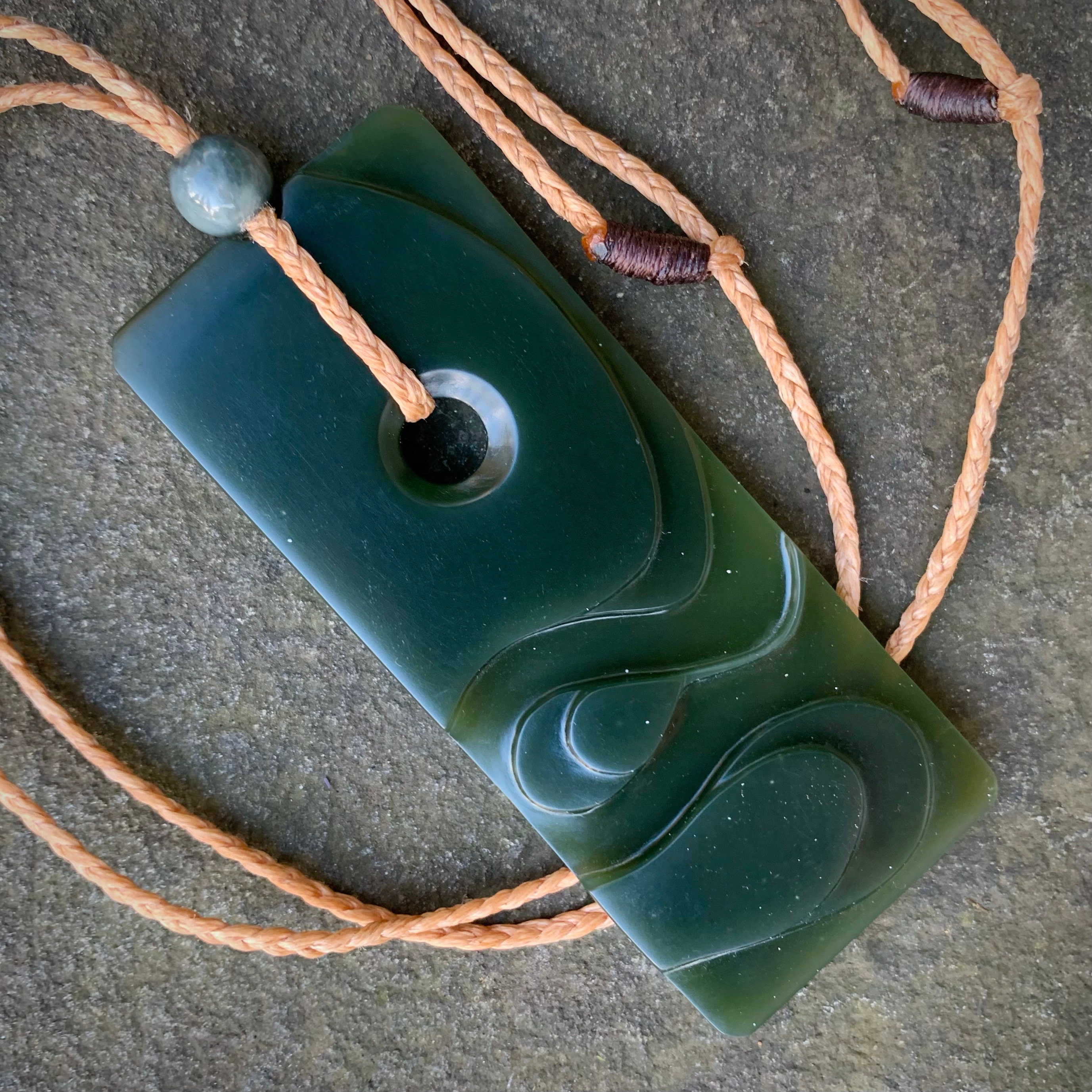 Wyoming Olive Green Nephrite Jade Hand Carved Flowing River Topographic ...